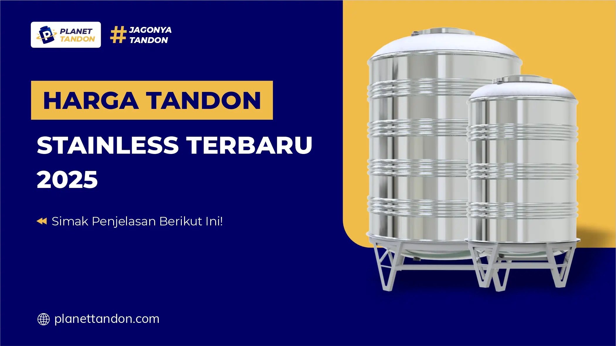 Harga Tandon Stainless Terbaru 2025 - Planet Tandon